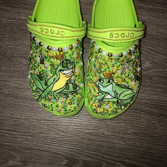 CROCS | Shoes | Princess And The Frog Crocs With Frog Design | Poshmark